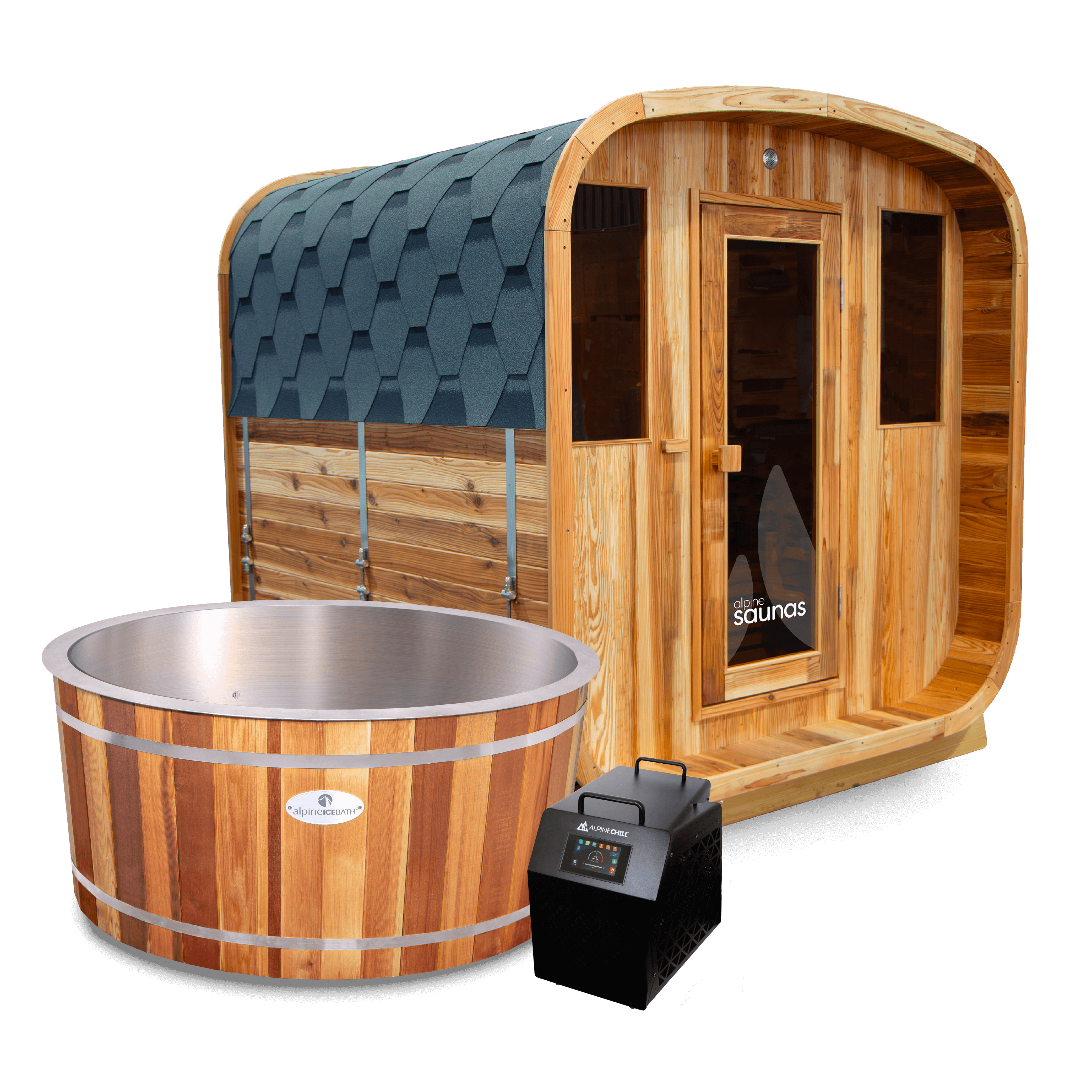 Cabin Sauna + Apollo Ice Bath Combo | Sauna & Cold Plunge | Alpine Spas™ AU
