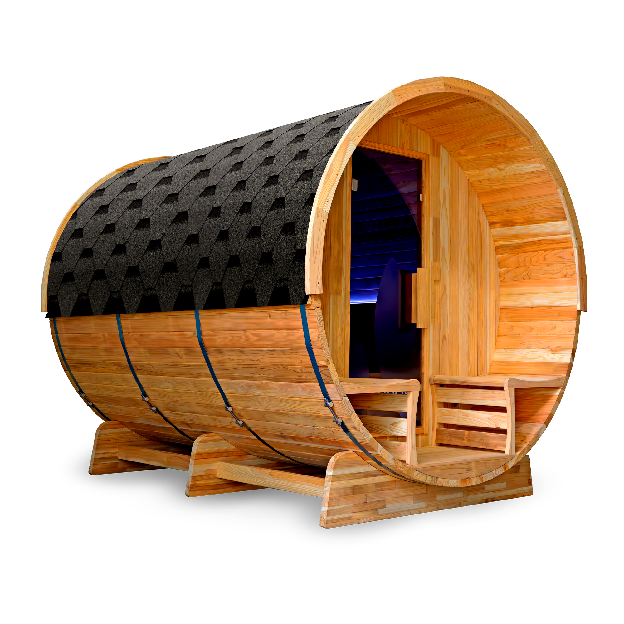 Vista XL | 6-8 Person Outdoor Cedar Barrel Sauna | Alpine Spas™ NZ