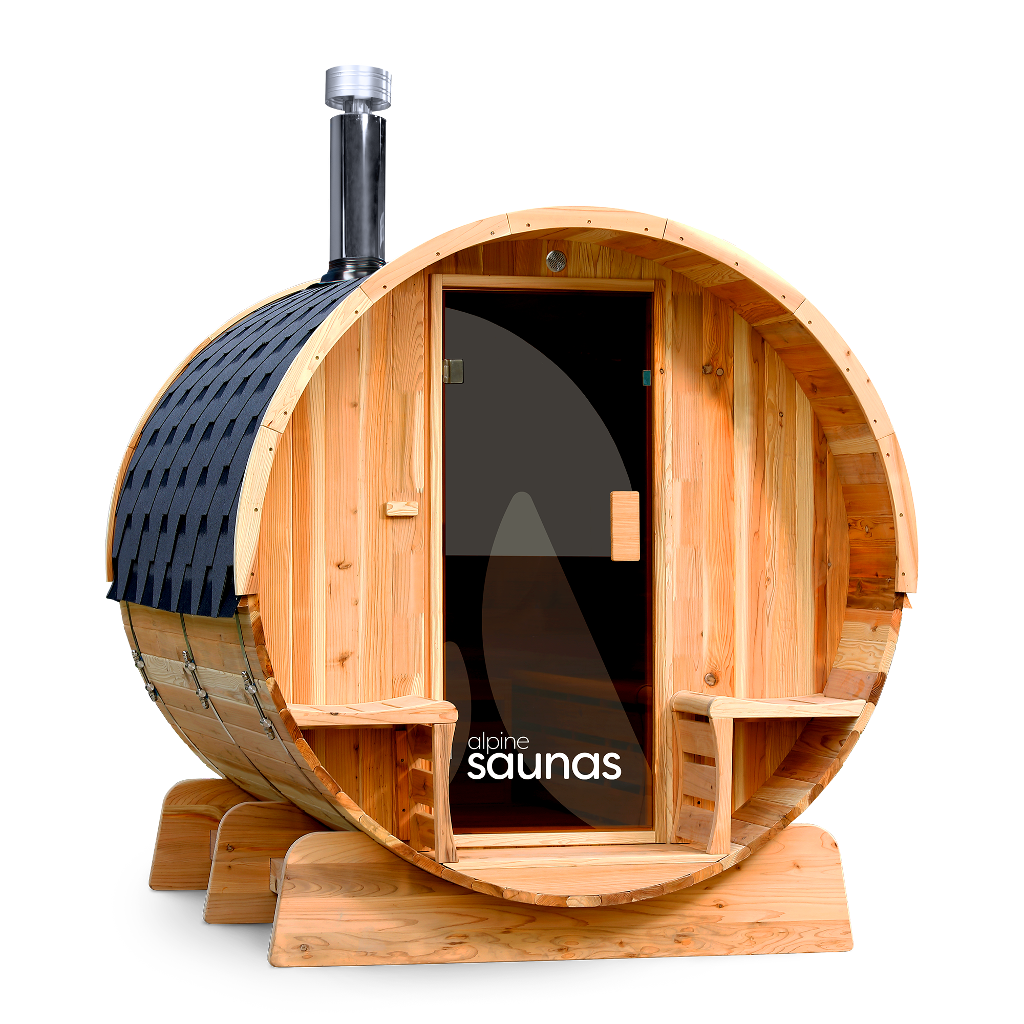 Wood-Fired Vista | 4 Person Cedar Barrel Sauna | Alpine Spas™ AU